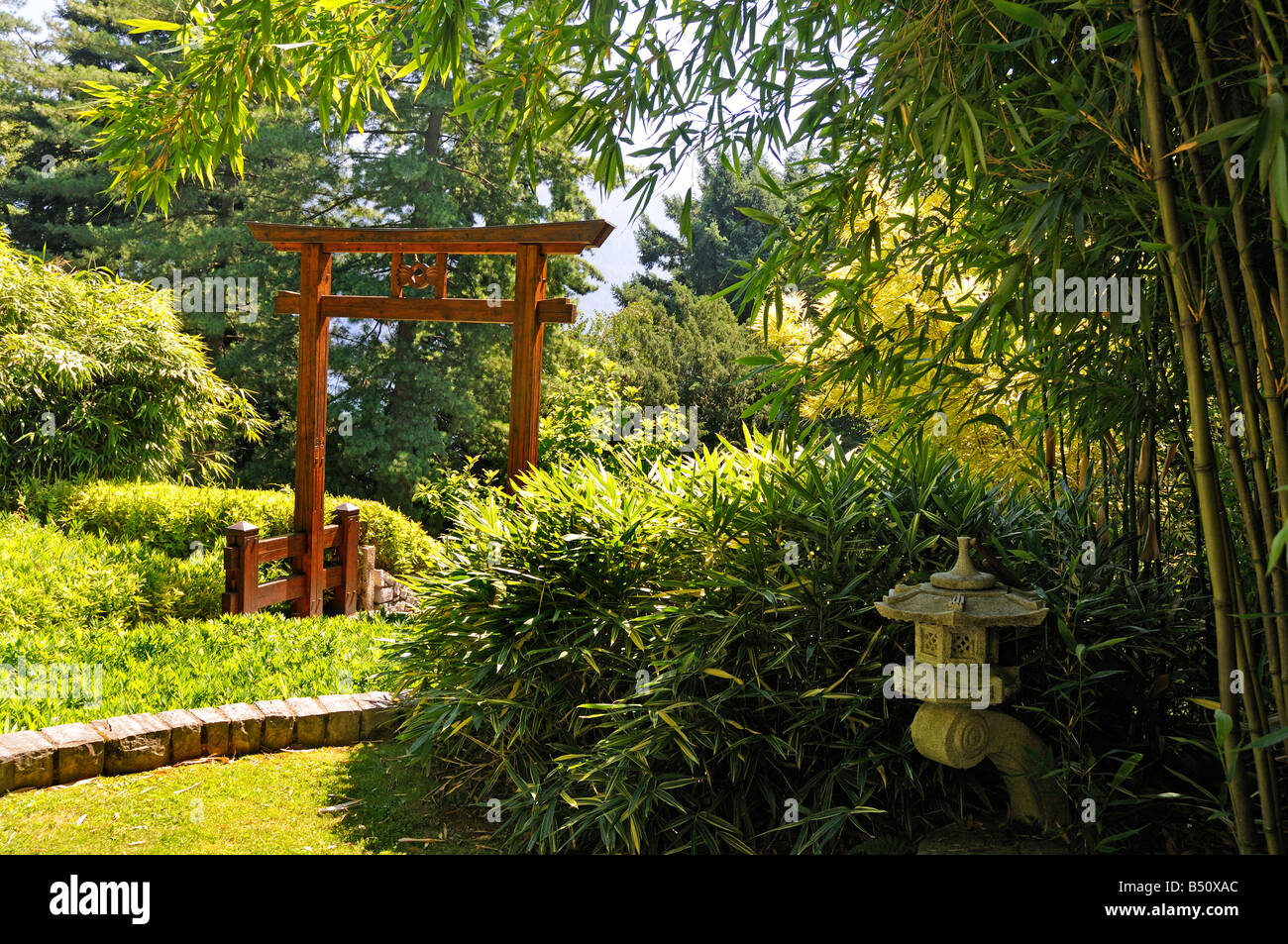 The Japanese garde of the beautiful Villa Carlotta on Lake Como in ...