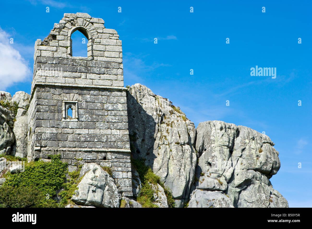 Roche Rock Cornwall. The ruins of an ancient chapel stronghold Stock ...