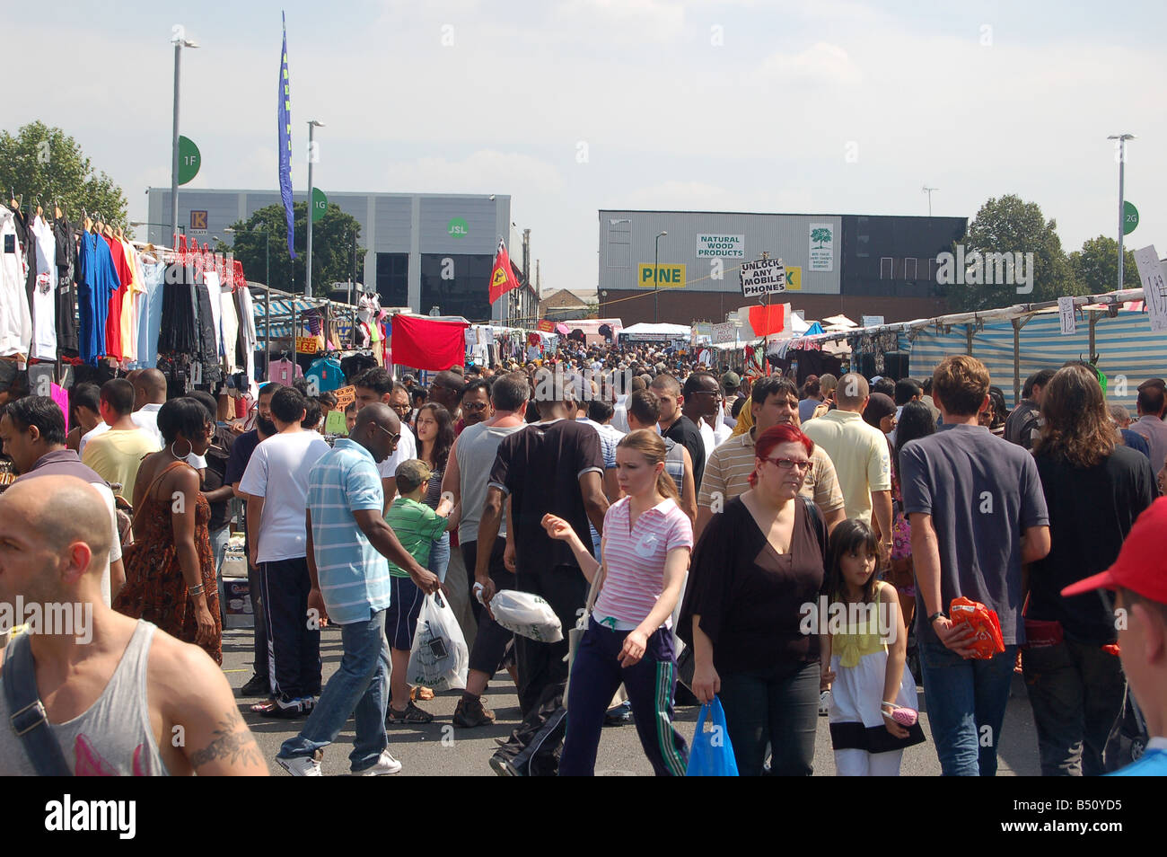 Shoppers wembley market wembley london hi-res stock photography and ...