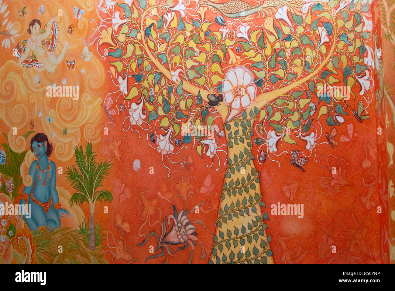 Indian Mural Painting Stock Photo - Alamy