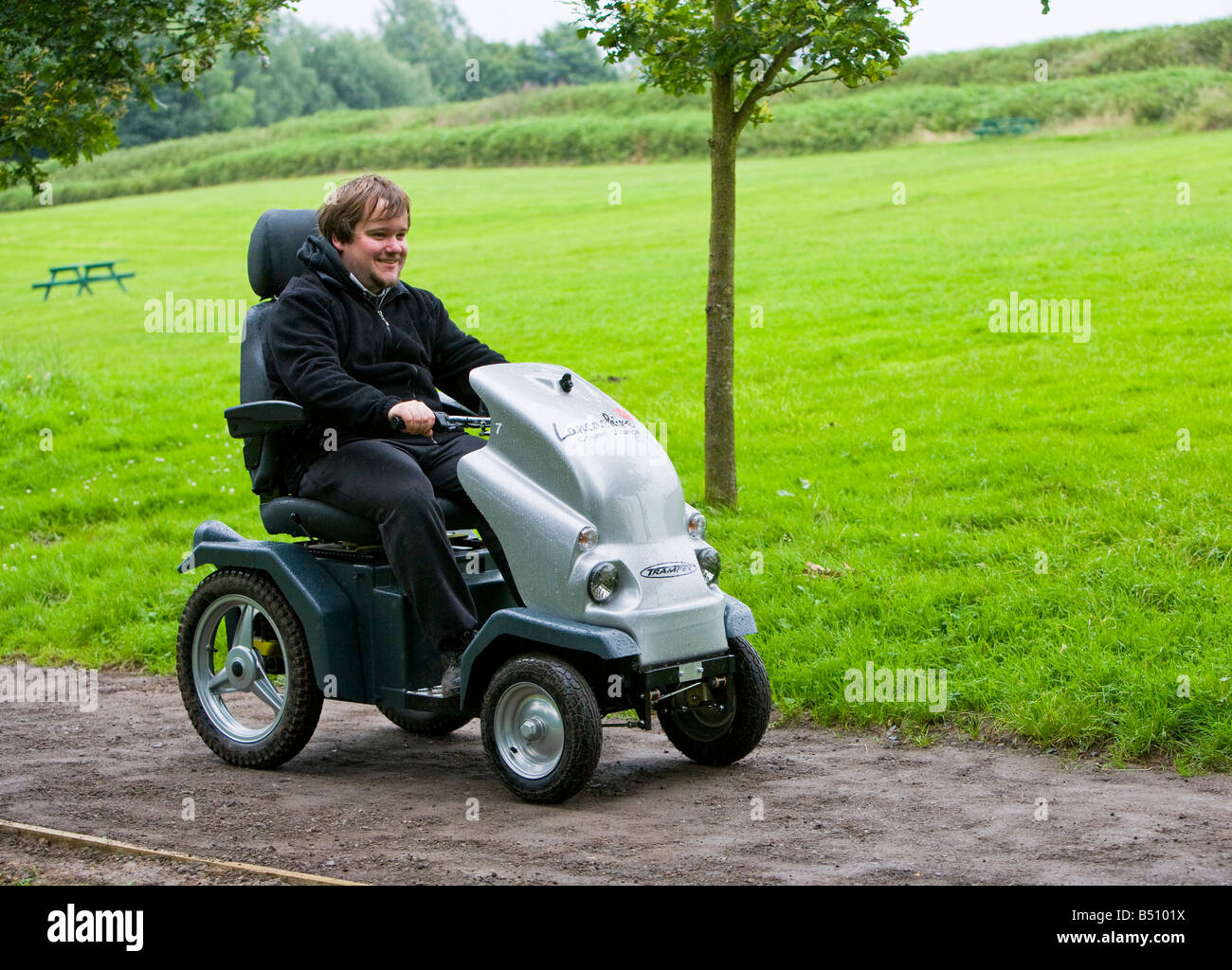 disabled man riding on a tramper all terrain buggy Stock Photo - Alamy