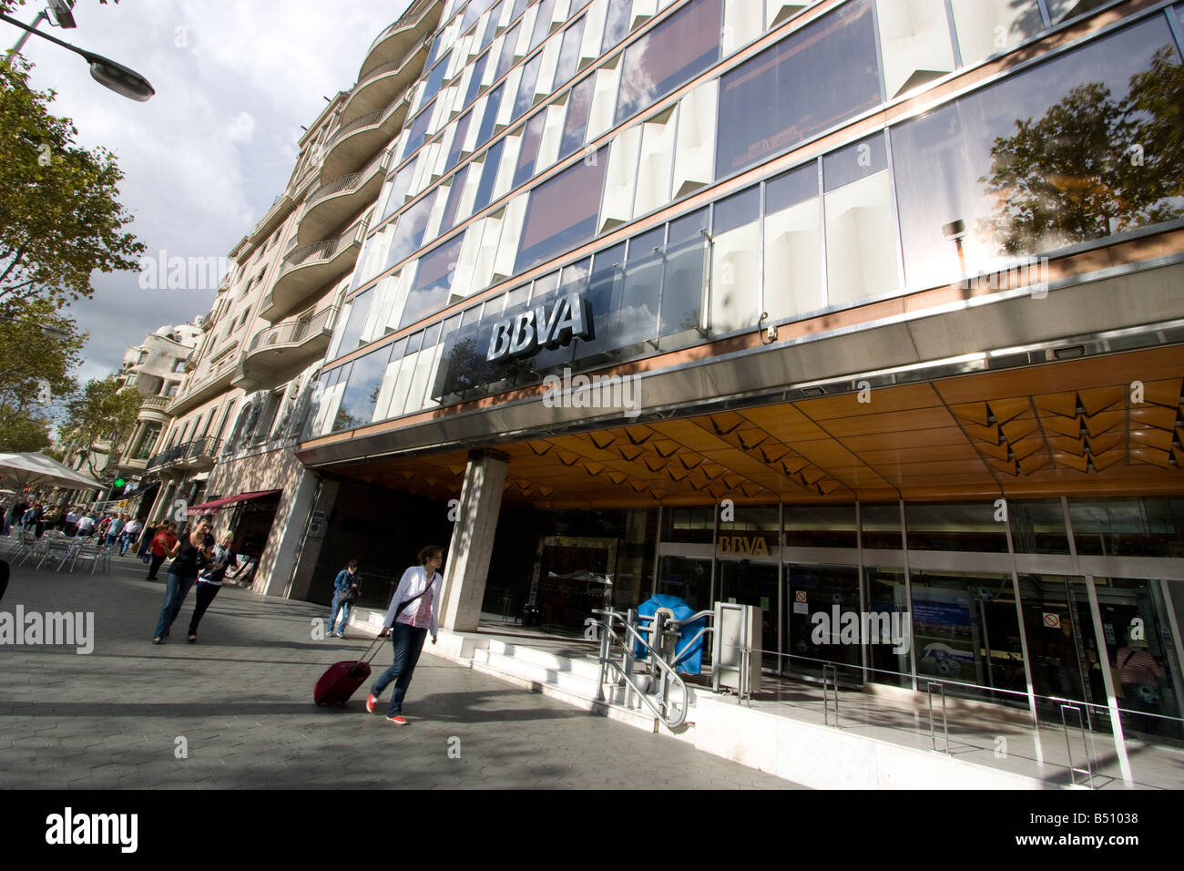 BBVA bank branch Barcelona Spain Stock Photo - Alamy
