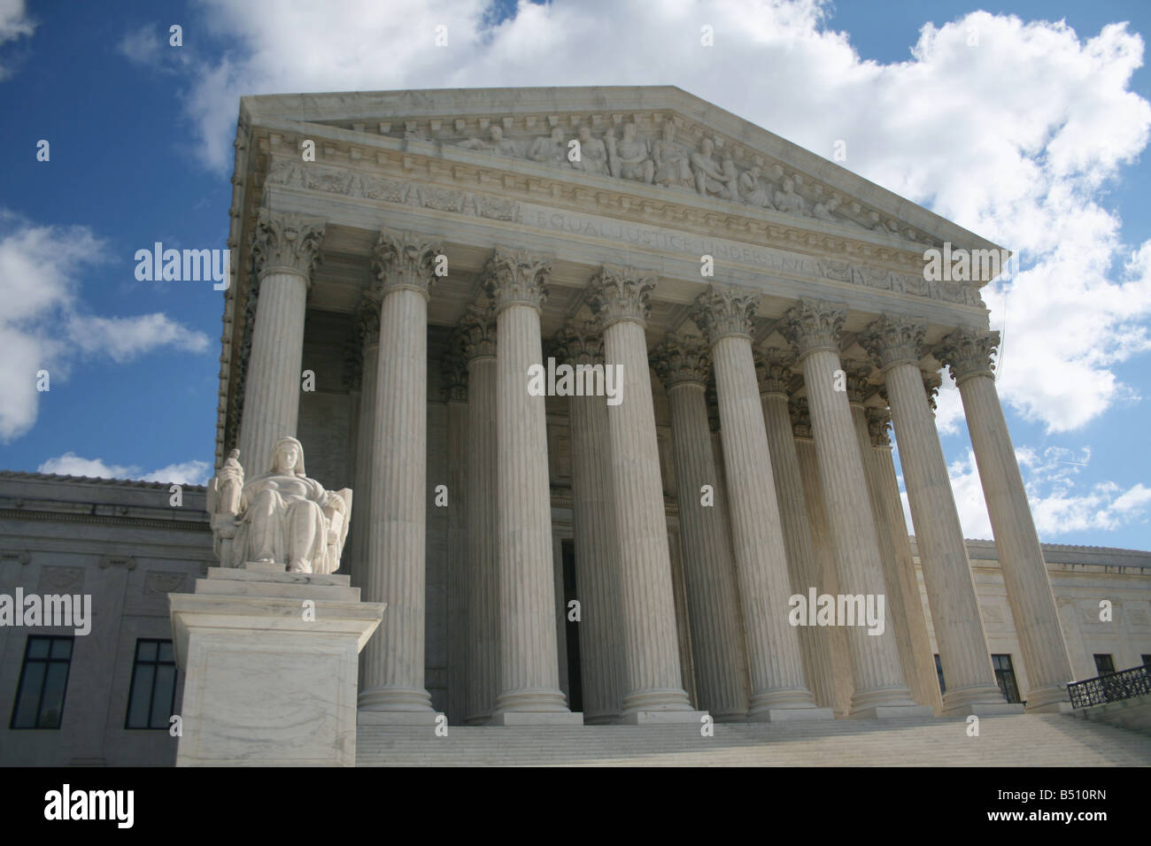 statue outside Supreme Court Washington DC Stock Photo - Alamy