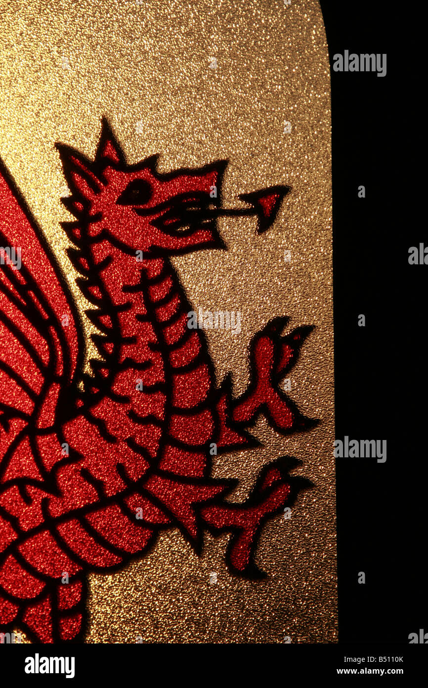 Welsh red dragon stained glass hi-res stock photography and images - Alamy