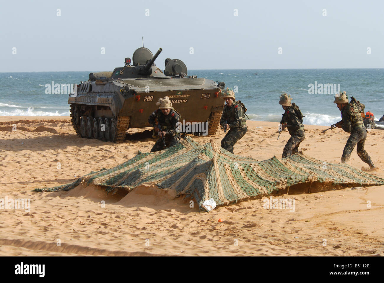 A military exercise in the coastal area Stock Photo - Alamy