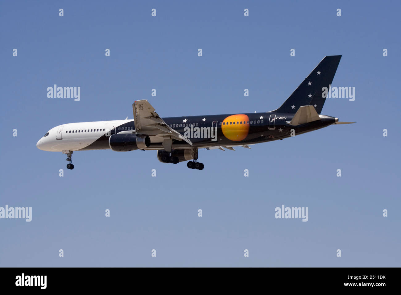 Titan Airways Boeing 757-200 on arrival Stock Photo - Alamy