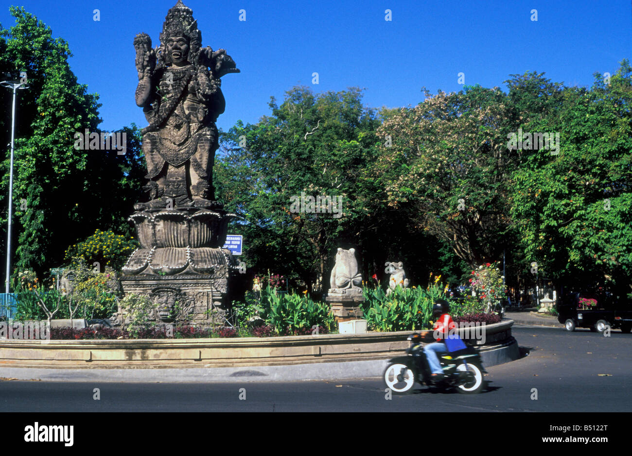 roundabout jalan gajah mada denpasar bali indonesia Stock Photo - Alamy