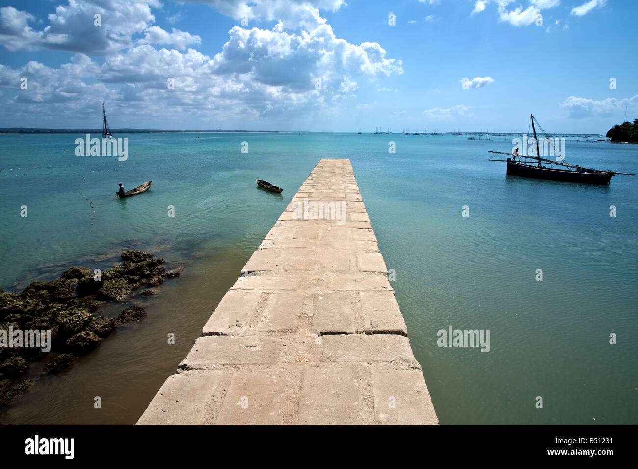 Indian ocean, pier in Dar es Salaam, Tanzania, Africa Stock Photo - Alamy