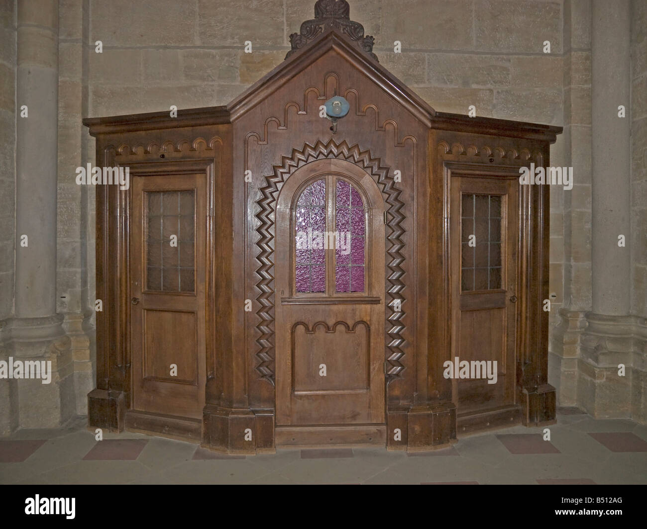 Bamberg Cathedral catholic church with confessional to confession sins ...