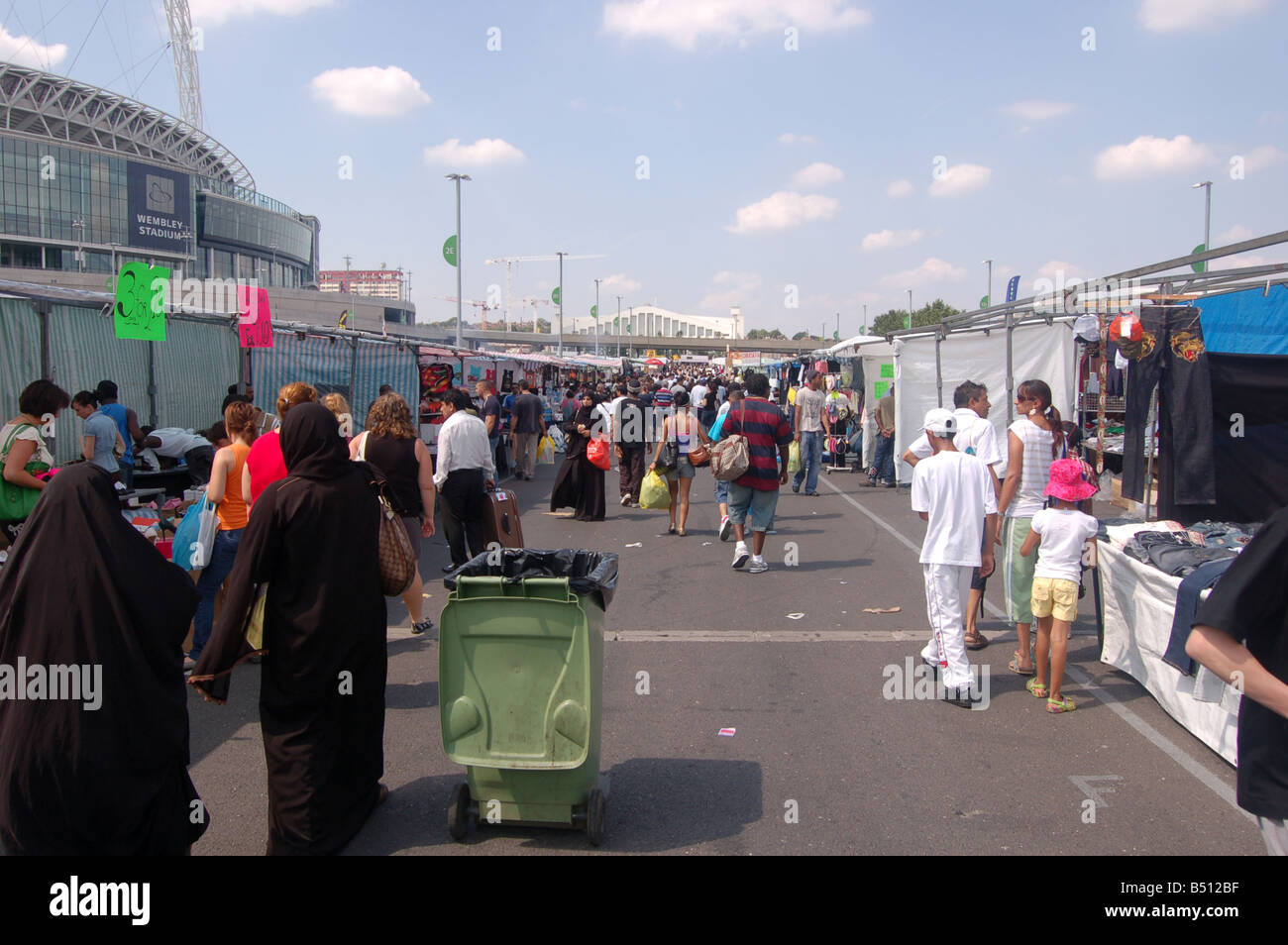 Shoppers at Wembley Market, Wembley, London, England, Uk Stock Photo ...