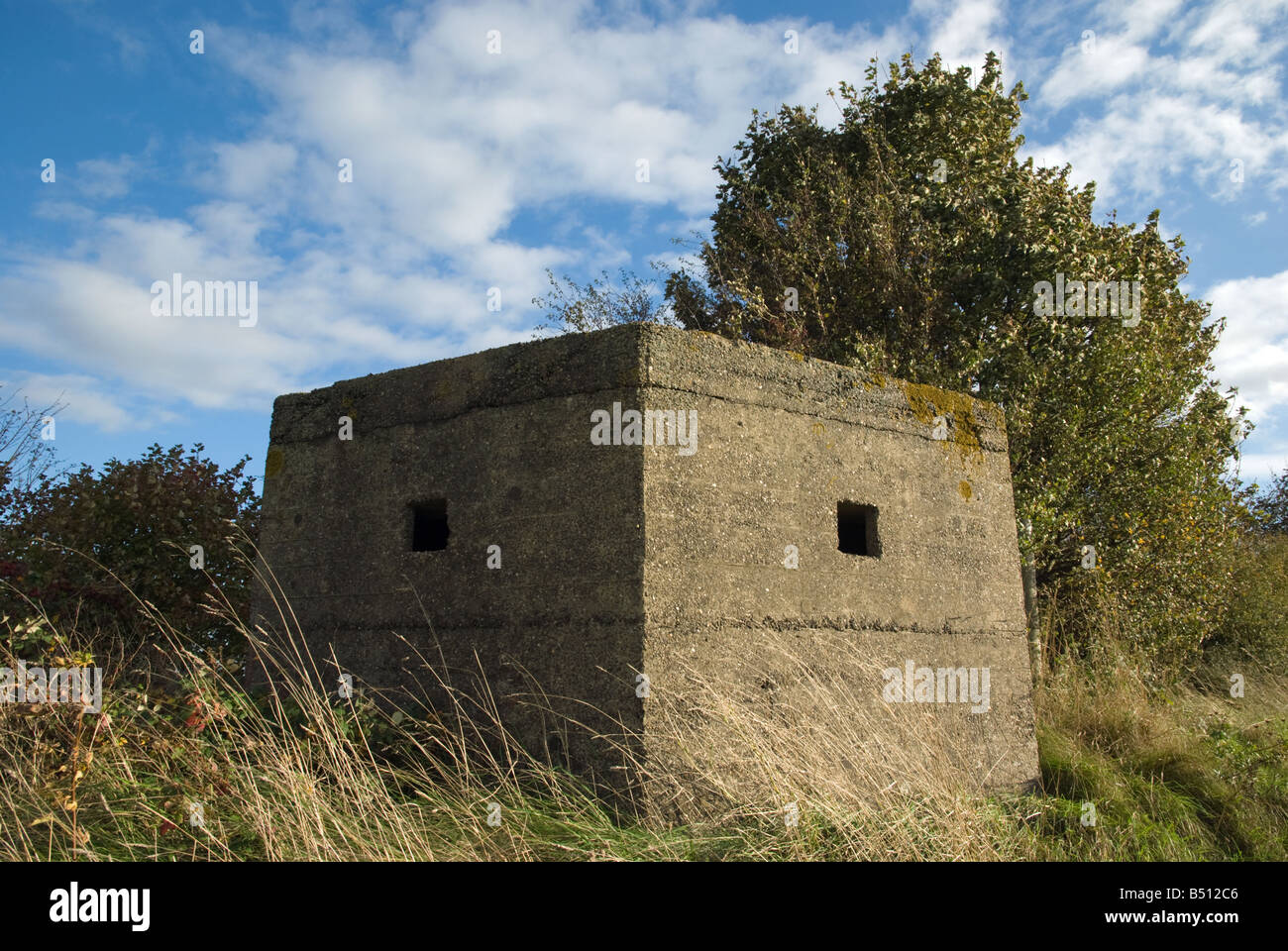 A second world war Pillbox at RAF Wellingore, Lincolnshire, England ...