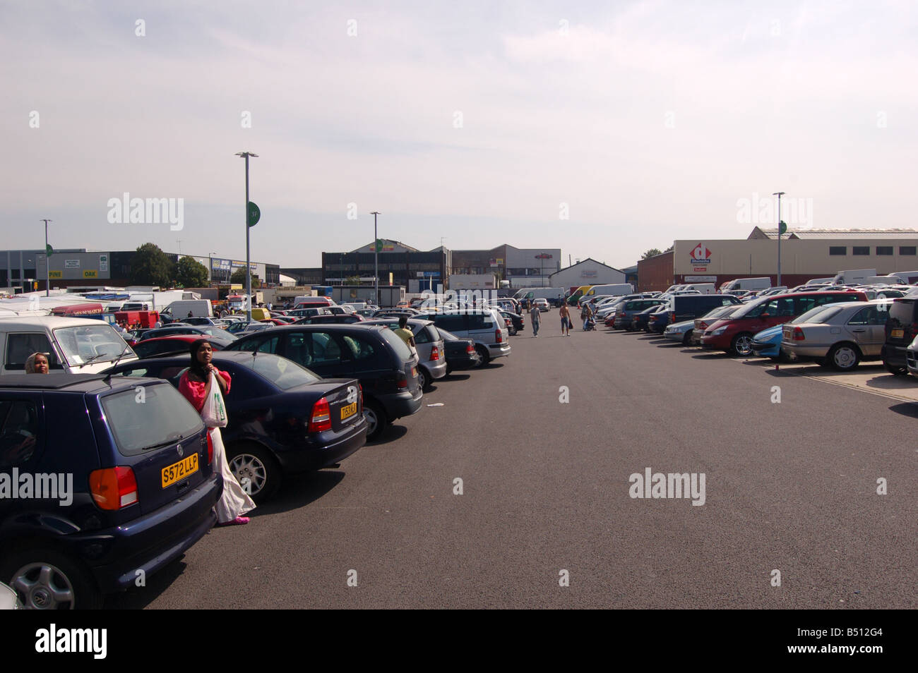 Car Park at Wembley Market, Wembley, London, England, Uk Stock Photo ...