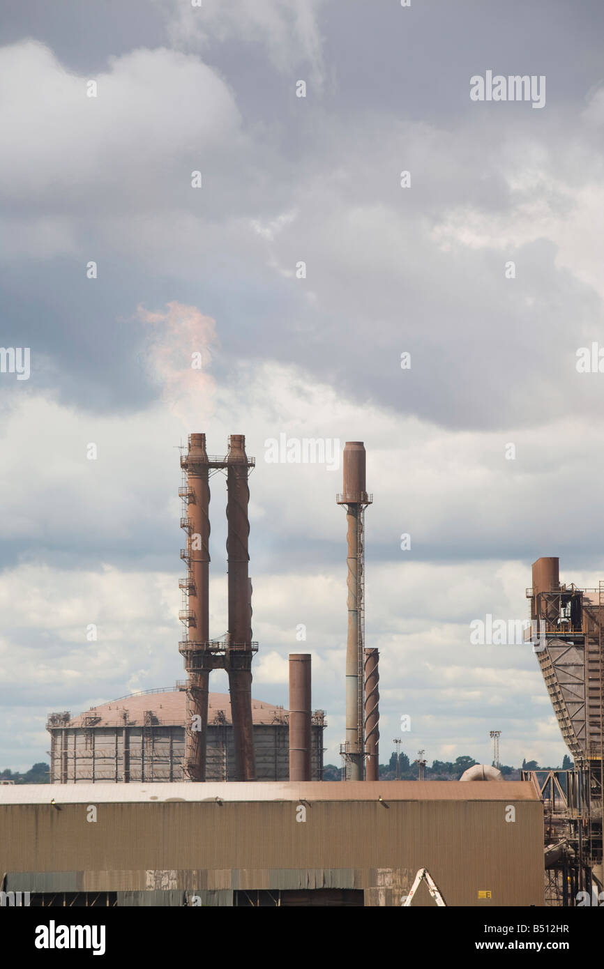 The Corus steel works at Scunthorpe on Englands East coast Stock Photo ...