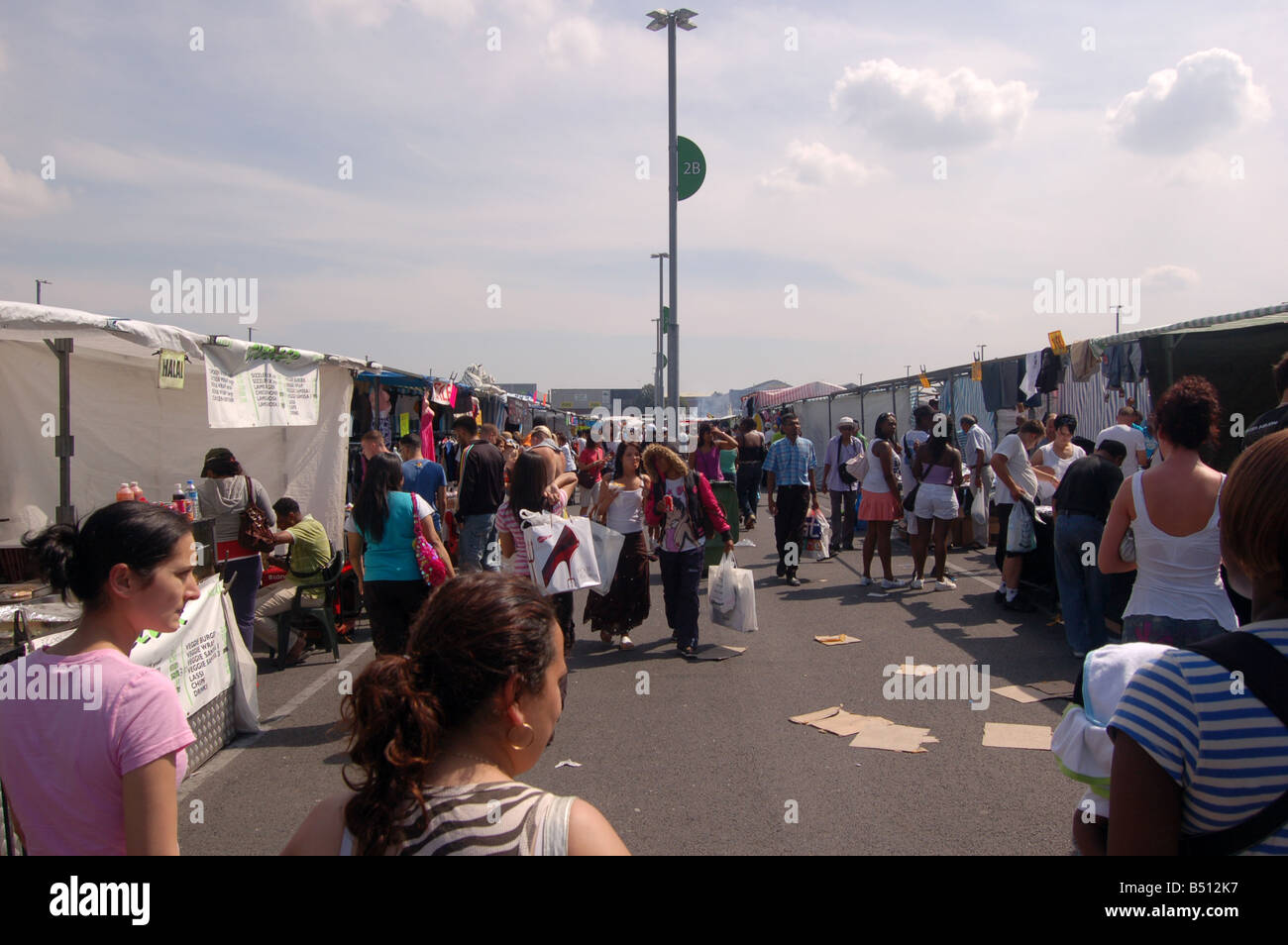 Shoppers at Wembley Market, Wembley, London, England, Uk Stock Photo ...