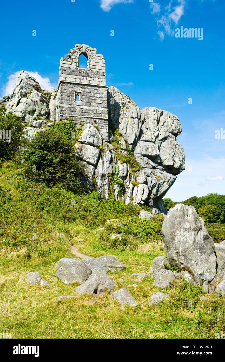 The chapel ruins at Roche Rock Stock Photo - Alamy