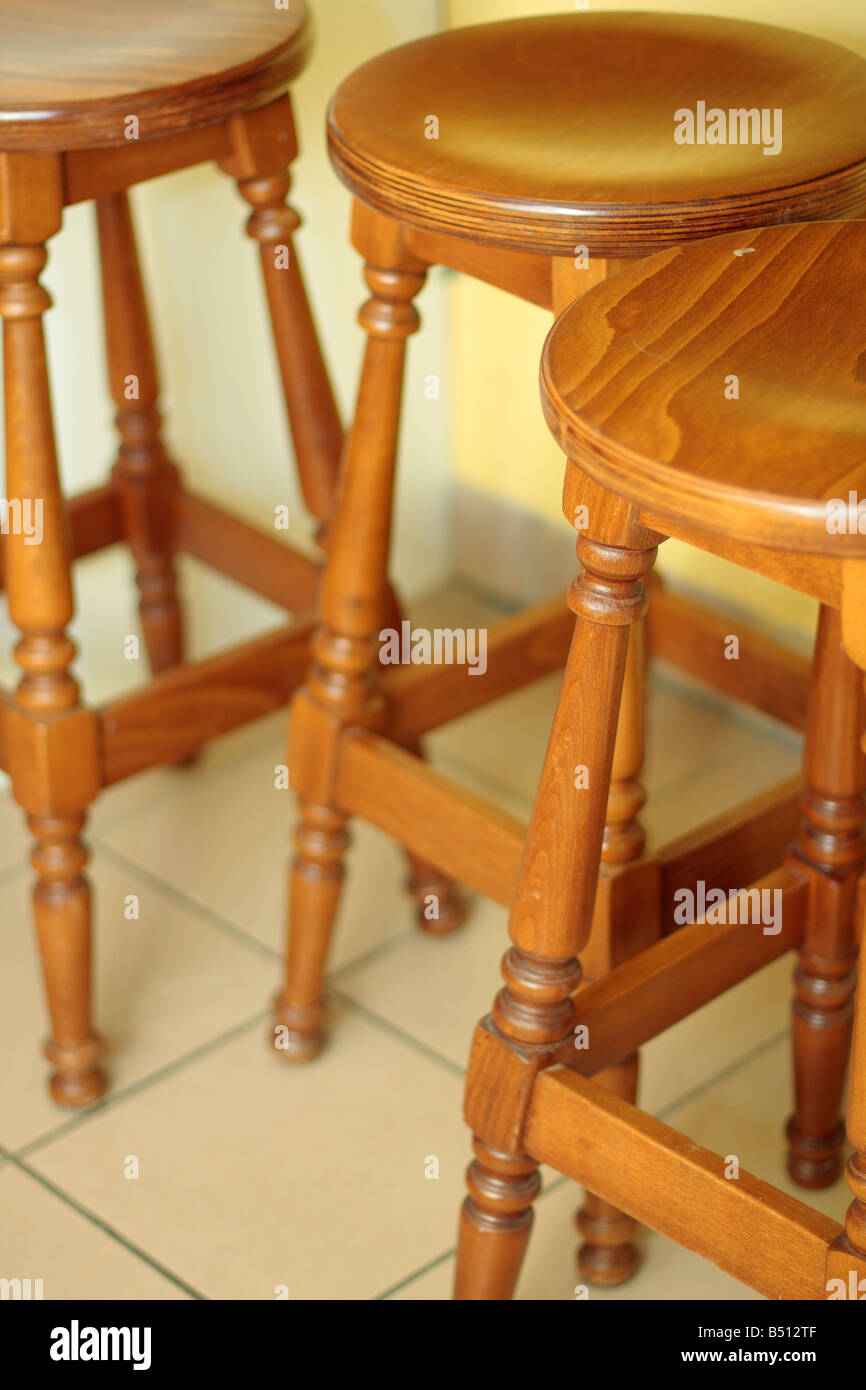 Bar stools at breakfast bar hi-res stock photography and images - Alamy