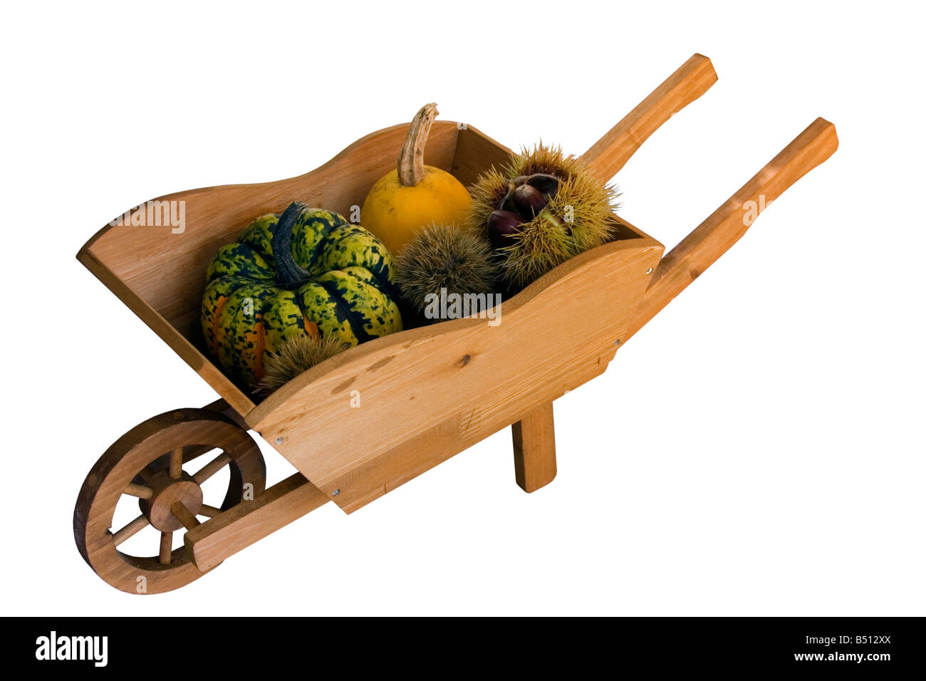 Autumn vegetables wheelbarrow Cut Out Stock Images & Pictures - Alamy