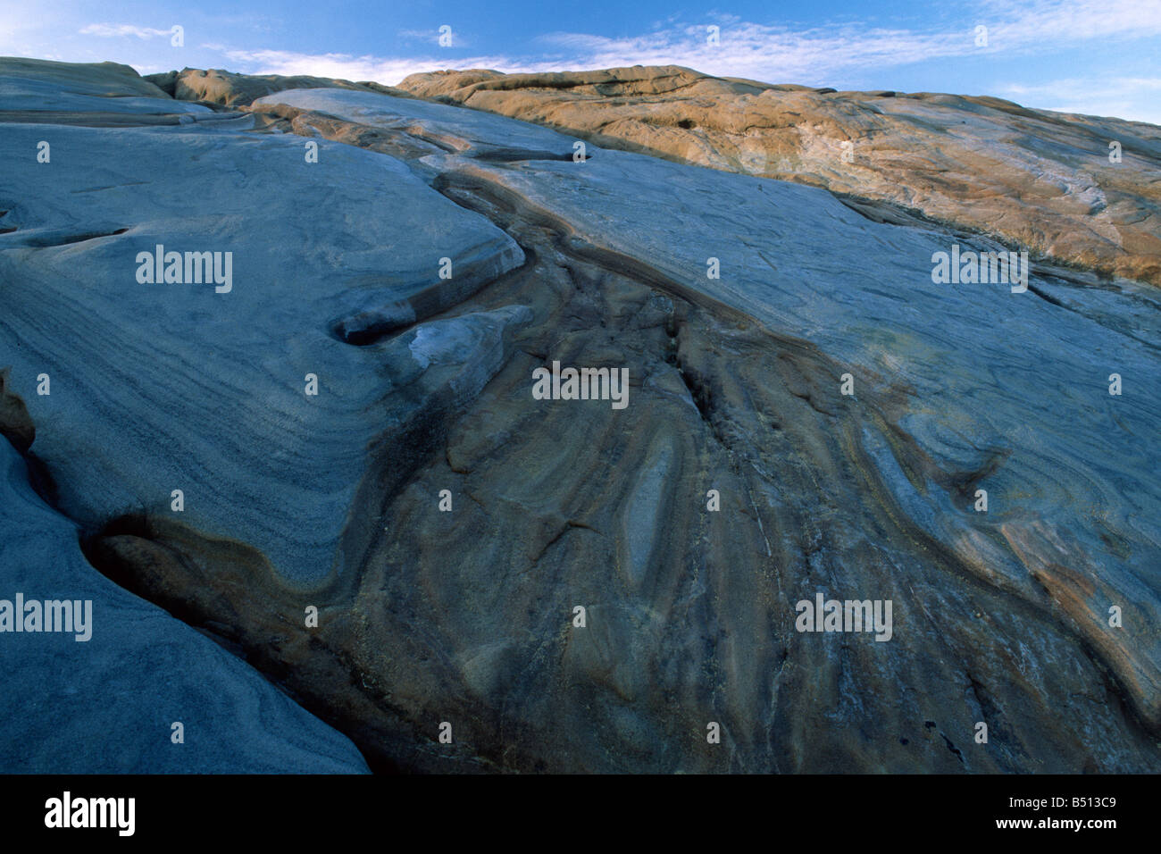 Layered sedimentary rock along monterey bay california USA Stock Photo ...