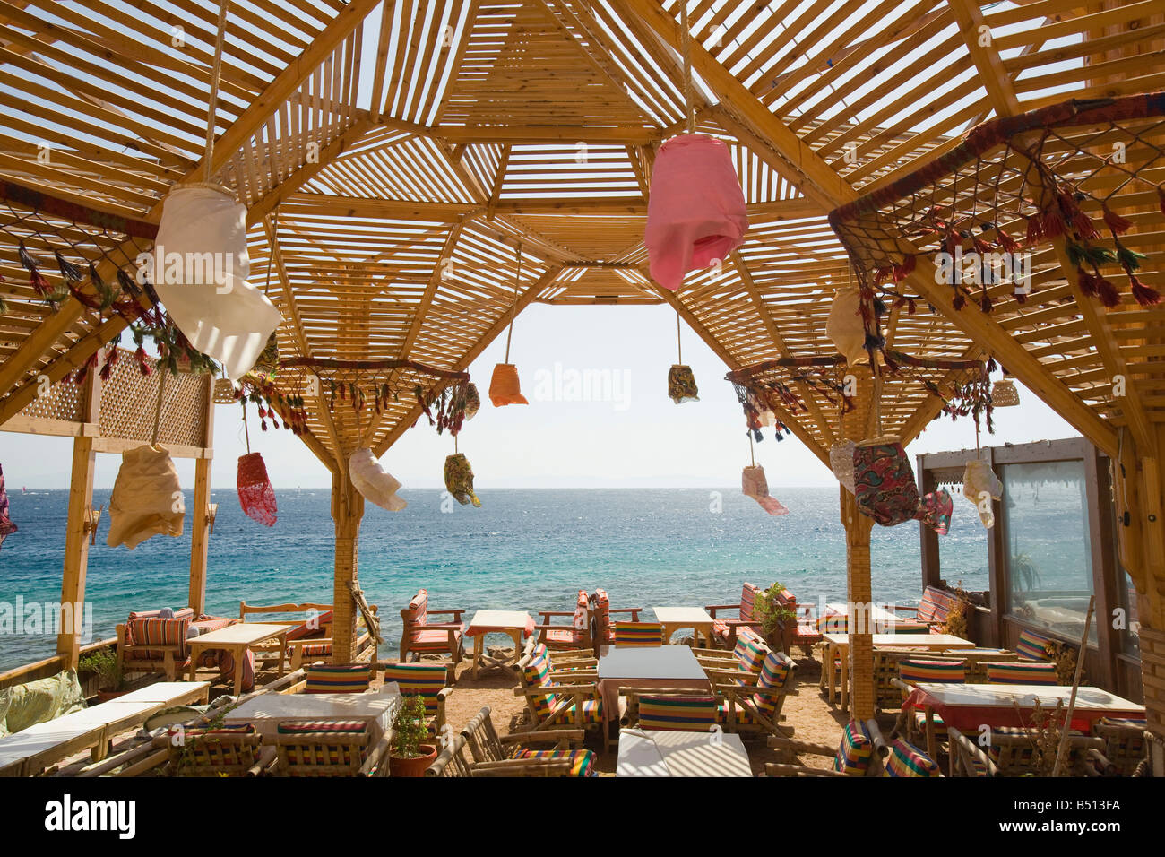 A cafe in Dahab on the Red Sea in the Sinai Desert Stock Photo - Alamy