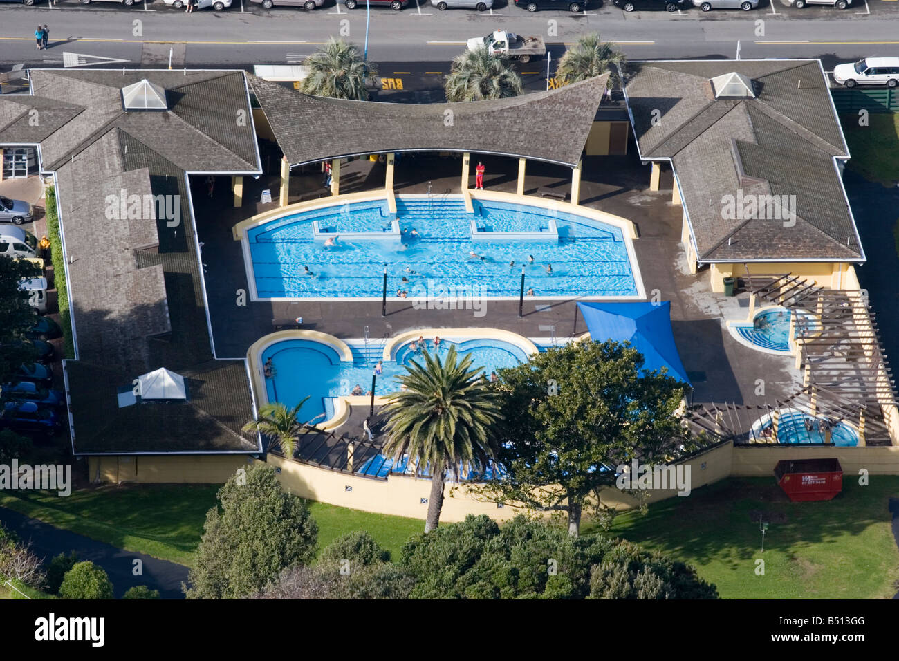 Mount Maunganui hot thermal pools, New Zealand Stock Photo - Alamy