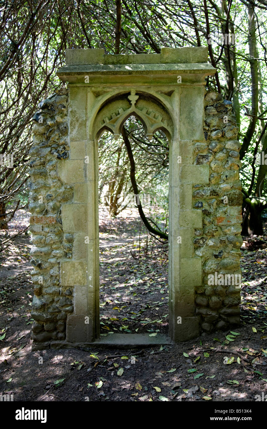 Church ruin at Mannington Hall estate near Aylsham, Norfolk, England ...