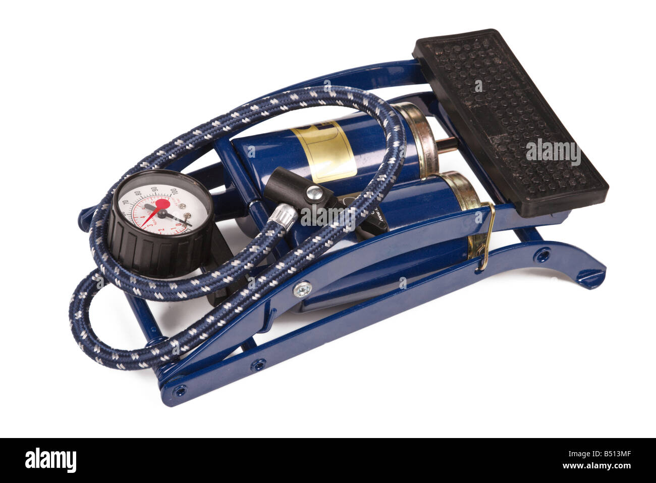 Foot pump isolated on white Stock Photo - Alamy