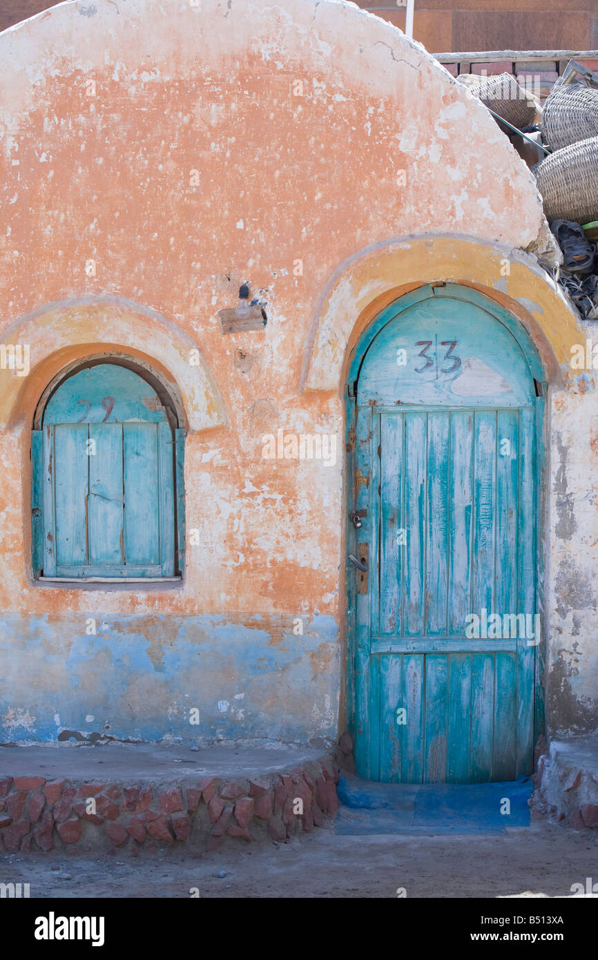 Rundown Arabic housing belonging to poor people in Dahab on the Red Sea ...