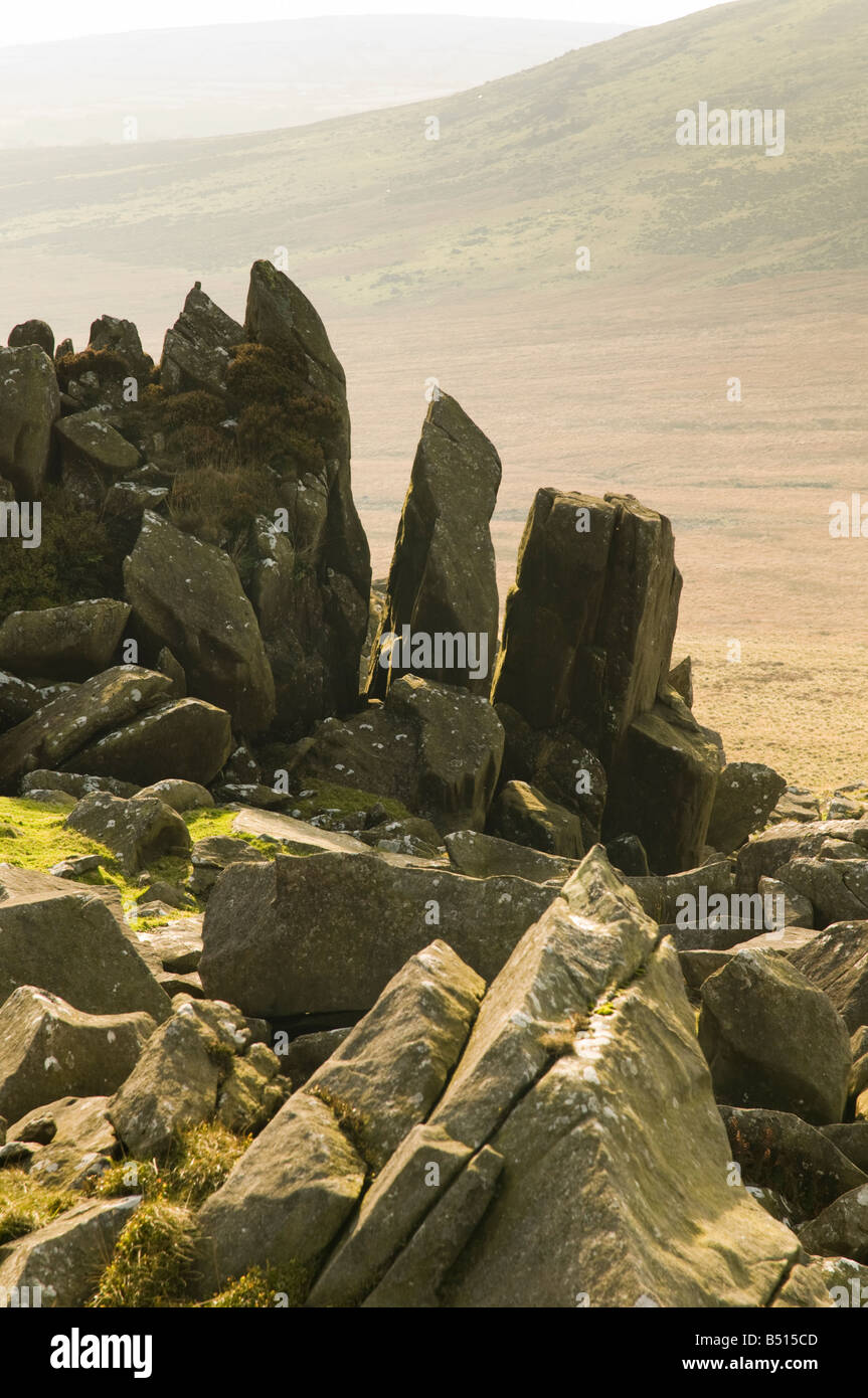 shattered rocky outcrop Carn Menyn Carn Meini rocky dolerite outcrop ...