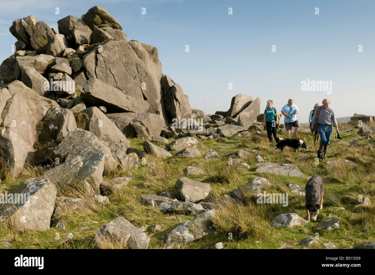 Carn Menyn Carn Meini rocky dolerite outcrop Pembrokeshire south west ...
