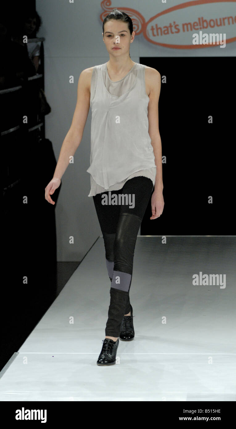 Female model at fashion show Stock Photo - Alamy