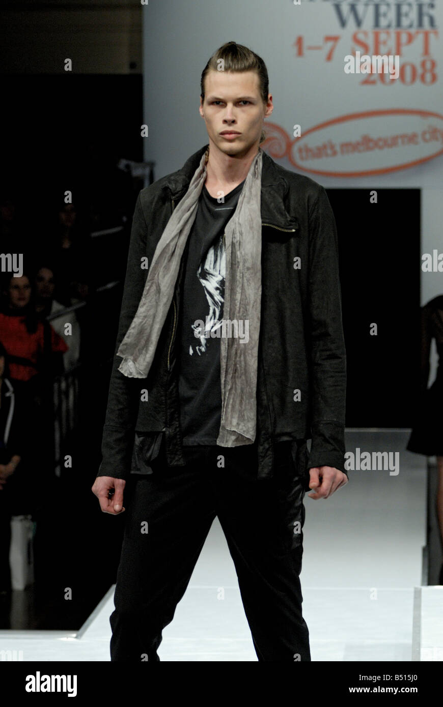 Male model at a fashion show Stock Photo - Alamy