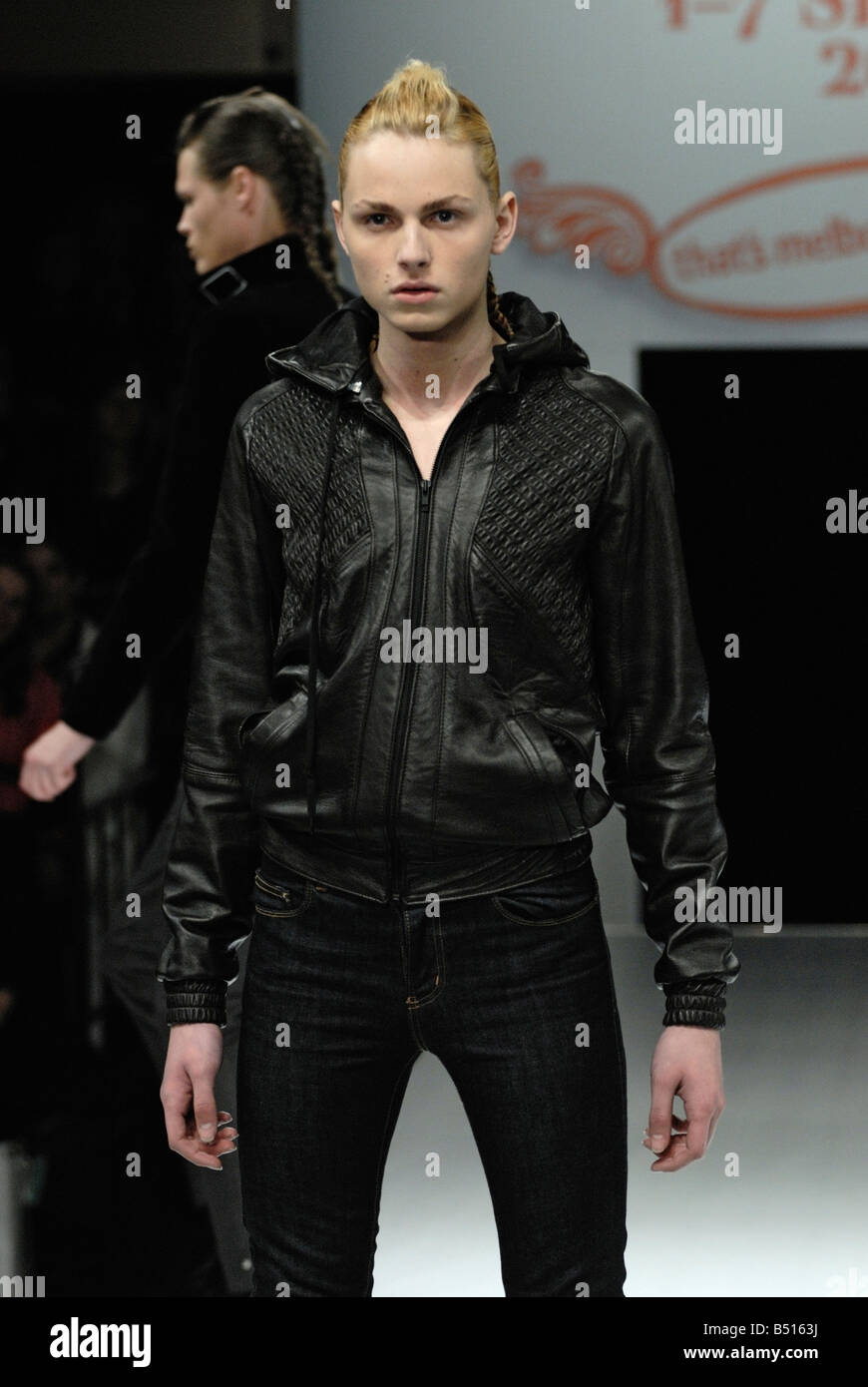 Male model at a fashion show Stock Photo - Alamy