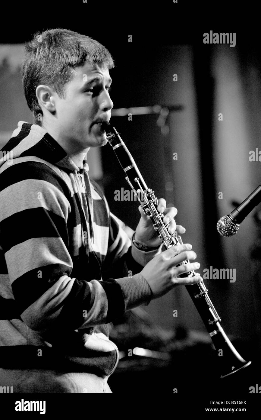 Clarinetist Black and White Stock Photos & Images - Alamy