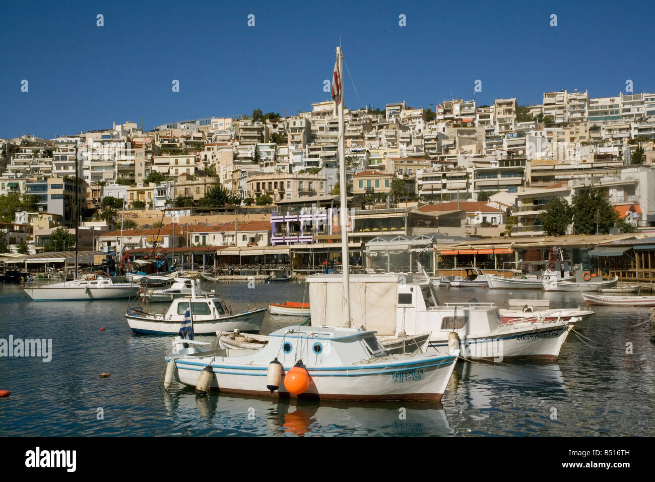 Greece Piraeus Mikrolimano harbour Stock Photo - Alamy