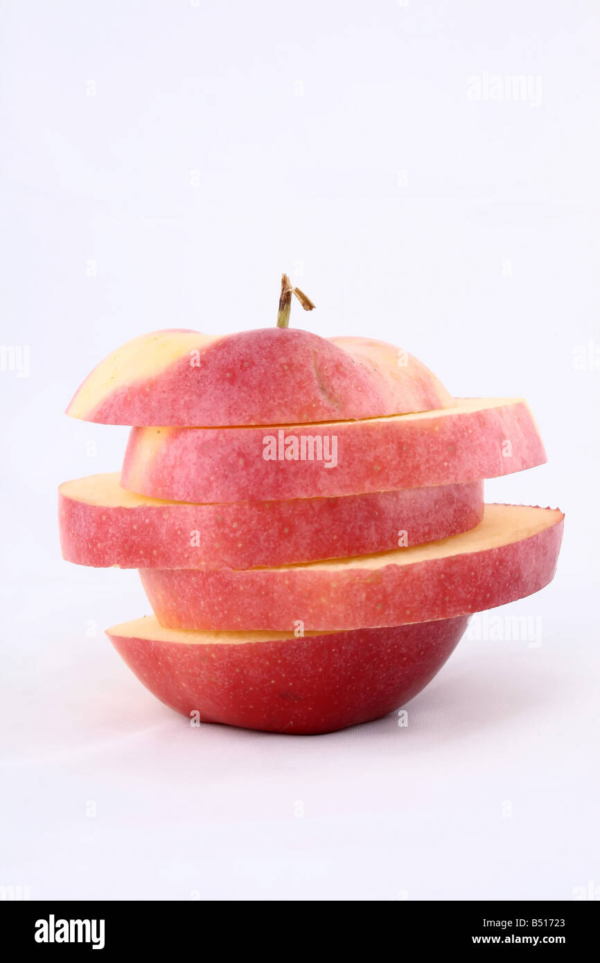 apple chopped sliced natural food fruit nature Stock Photo - Alamy