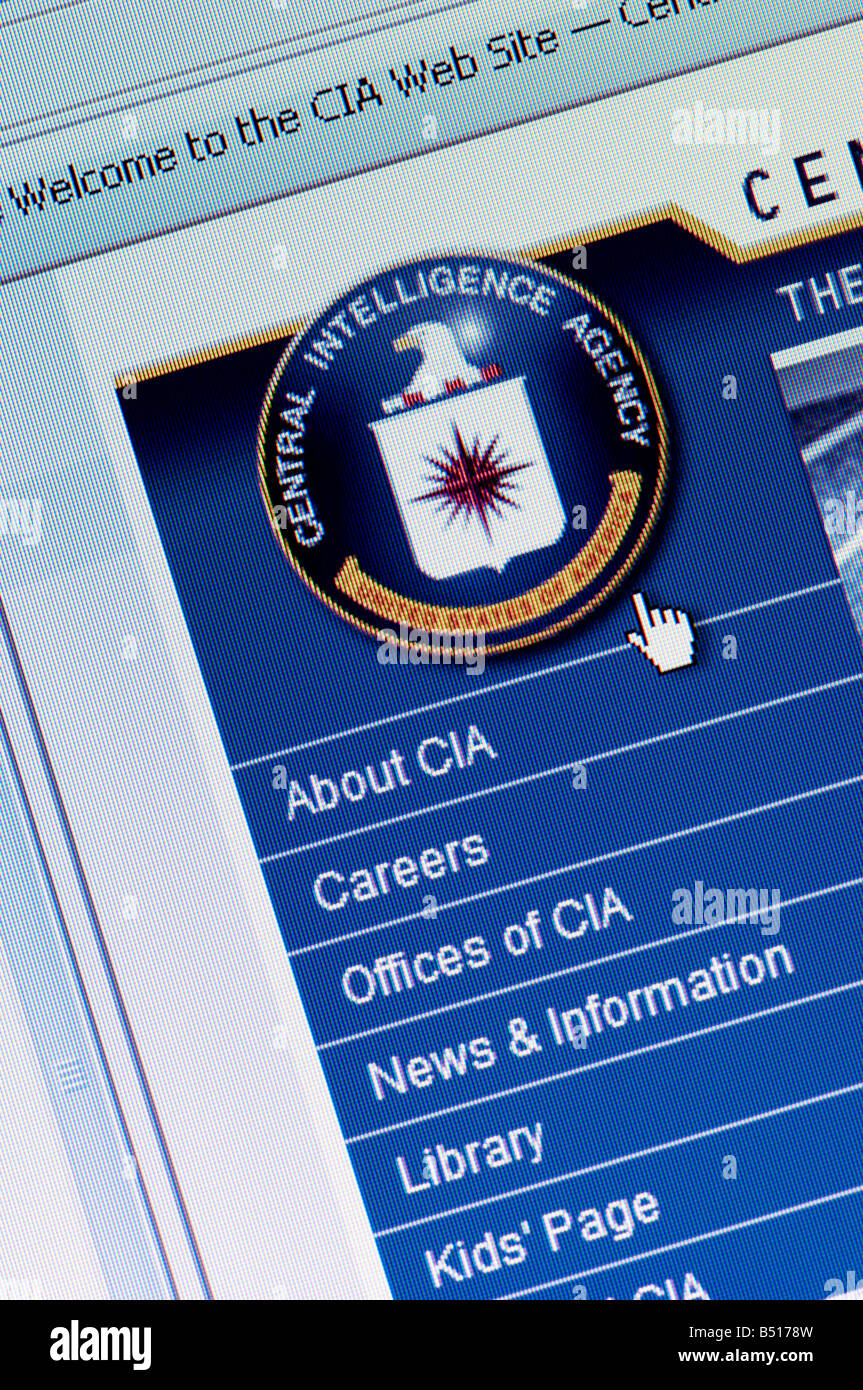 Macro screenshot of CIA website Editorial use only Stock Photo - Alamy