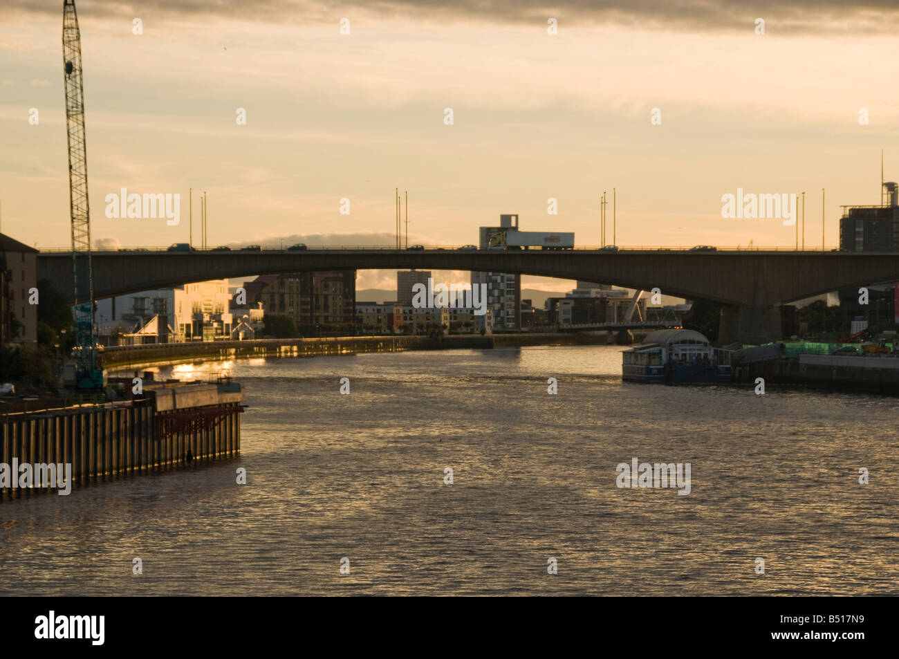 Kingston Bridge, Glasgow, opened 1970, carries the M8 motorway over the ...