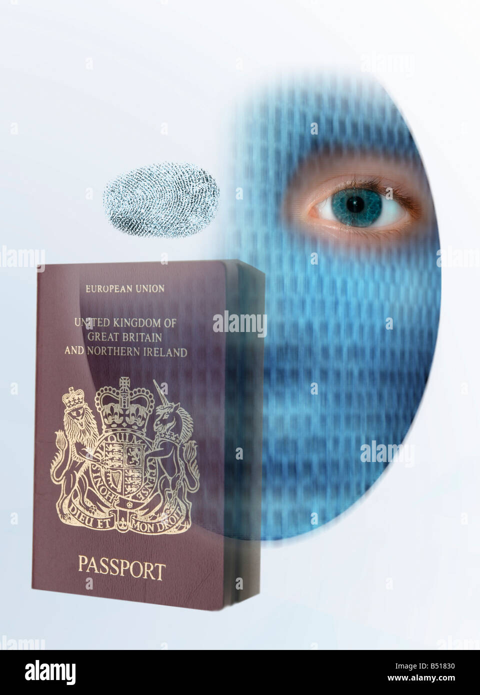 Biometric information for passport Stock Photo - Alamy
