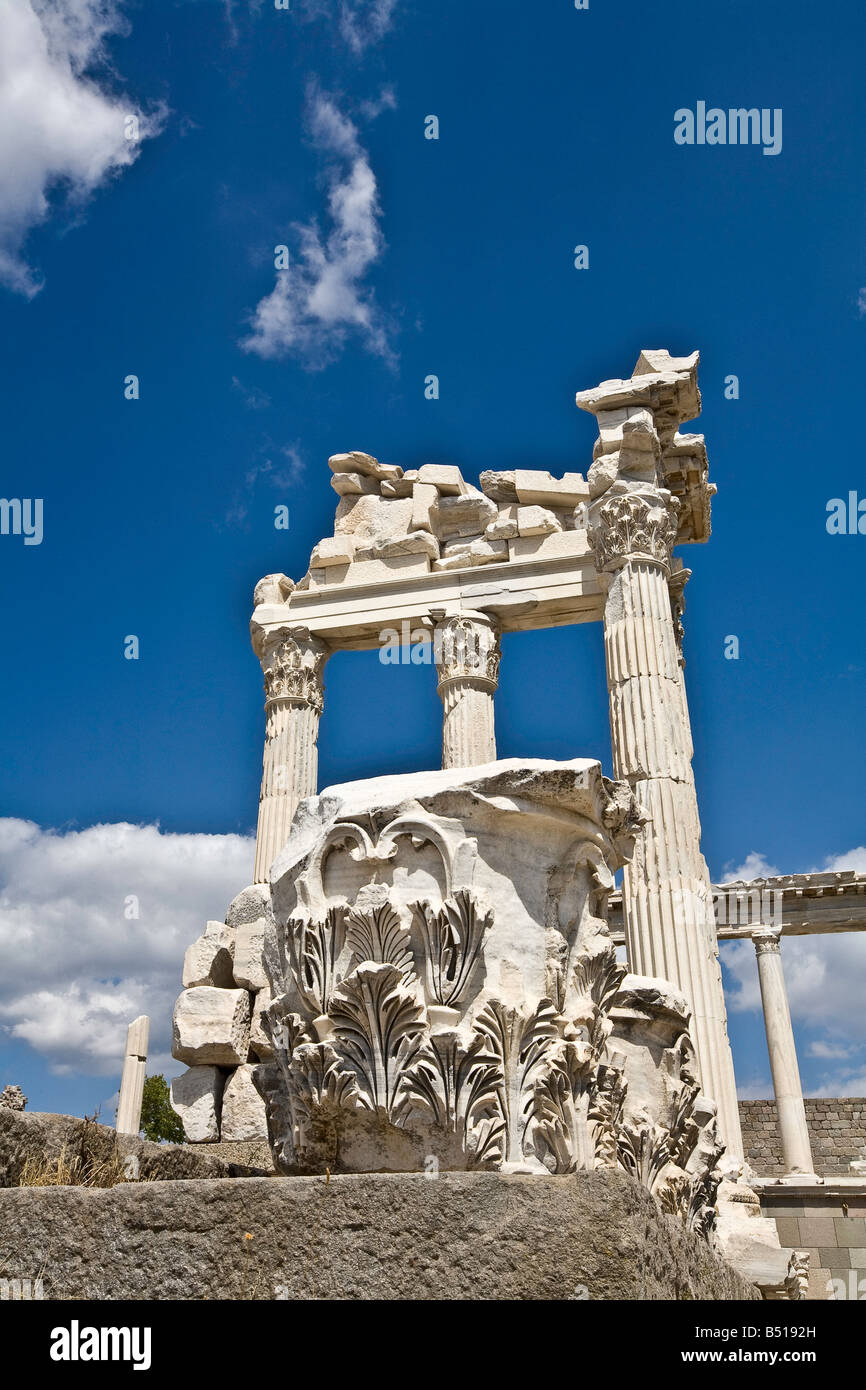 The Temple of Trajan in Pergamon Turkey Stock Photo - Alamy