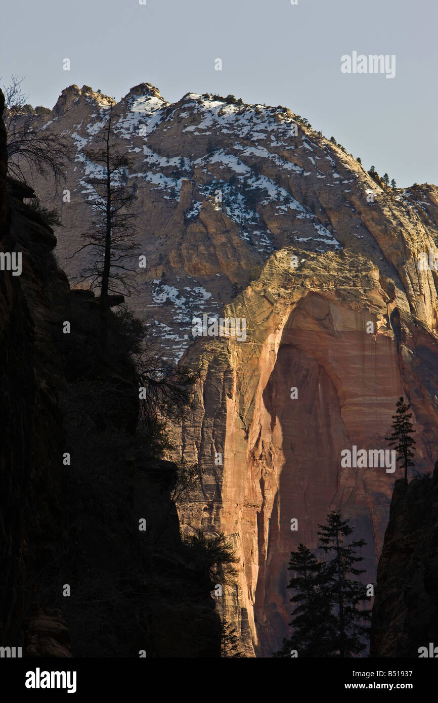 Sunset lights the arch at Zion National Park Stock Photo - Alamy