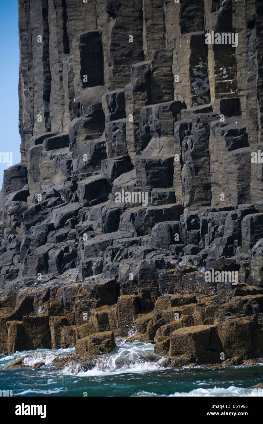 Prismatic basalt columns in the Colonnade close to Fingal's Cave at the ...