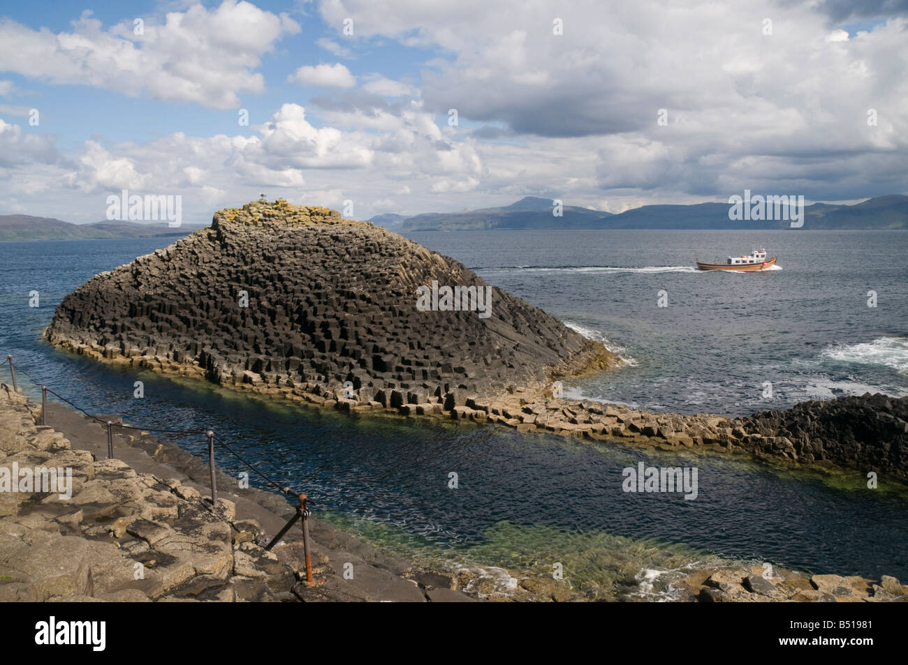 Am Buachaille, a small islet entirely compost of prismatic basalt ...