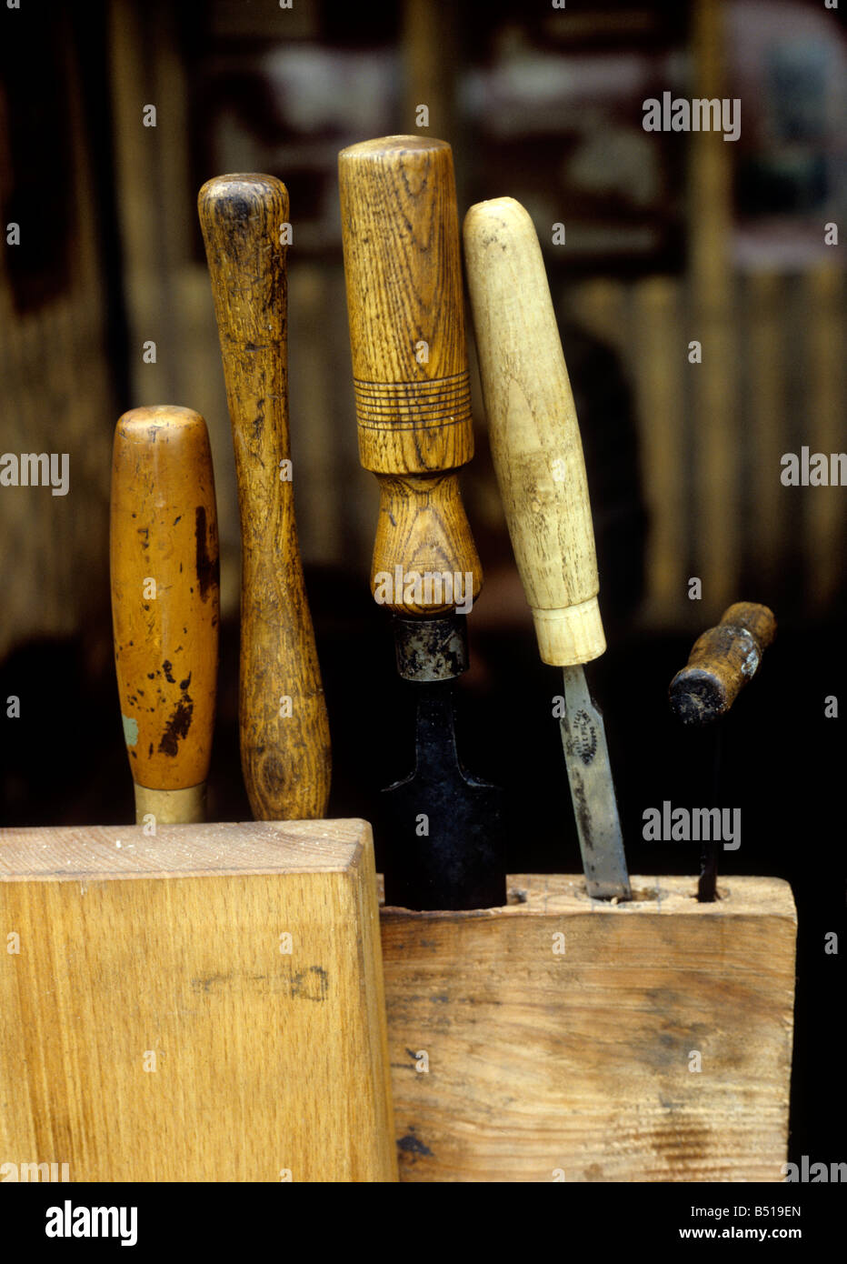 Crafts Woodturning tools Stock Photo - Alamy