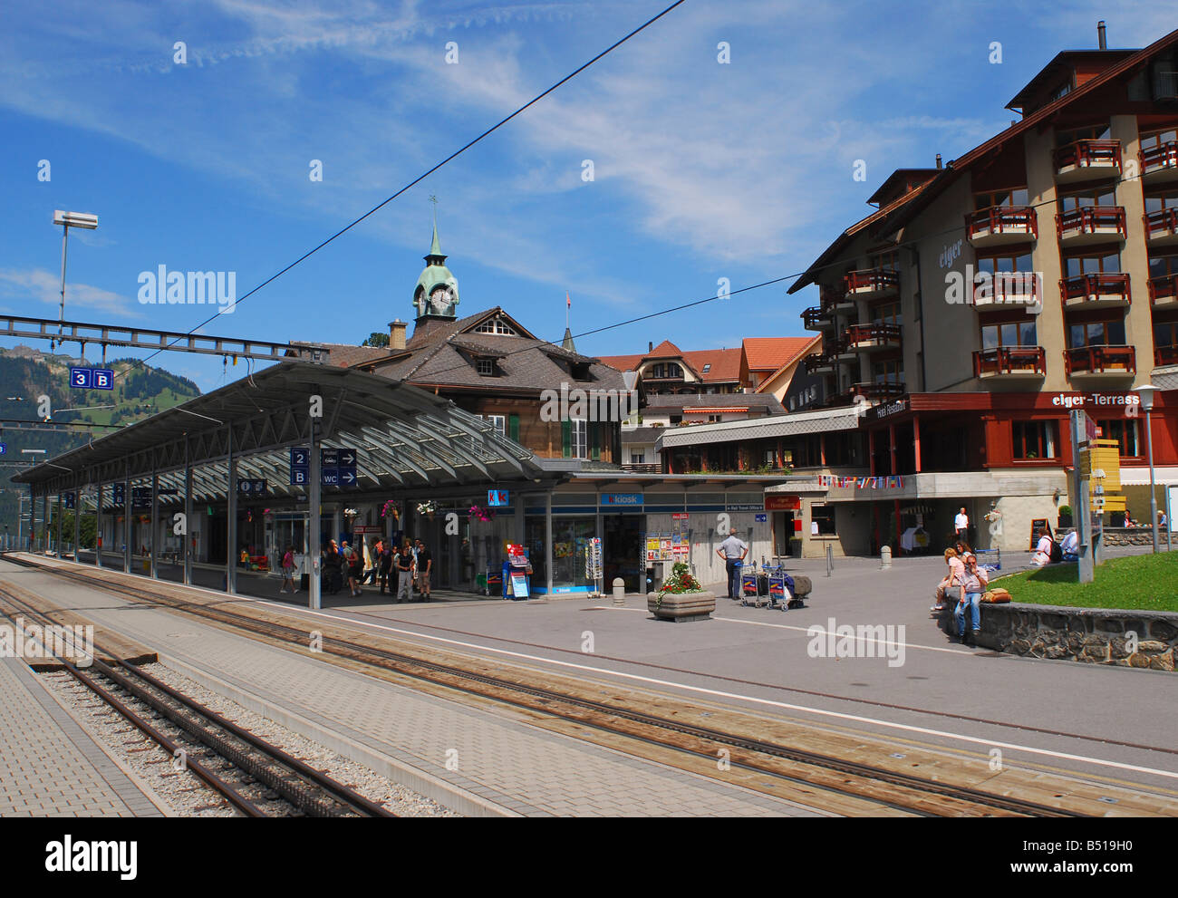 railway station in Wengen Bernese Canton Switzerland Stock Photo - Alamy