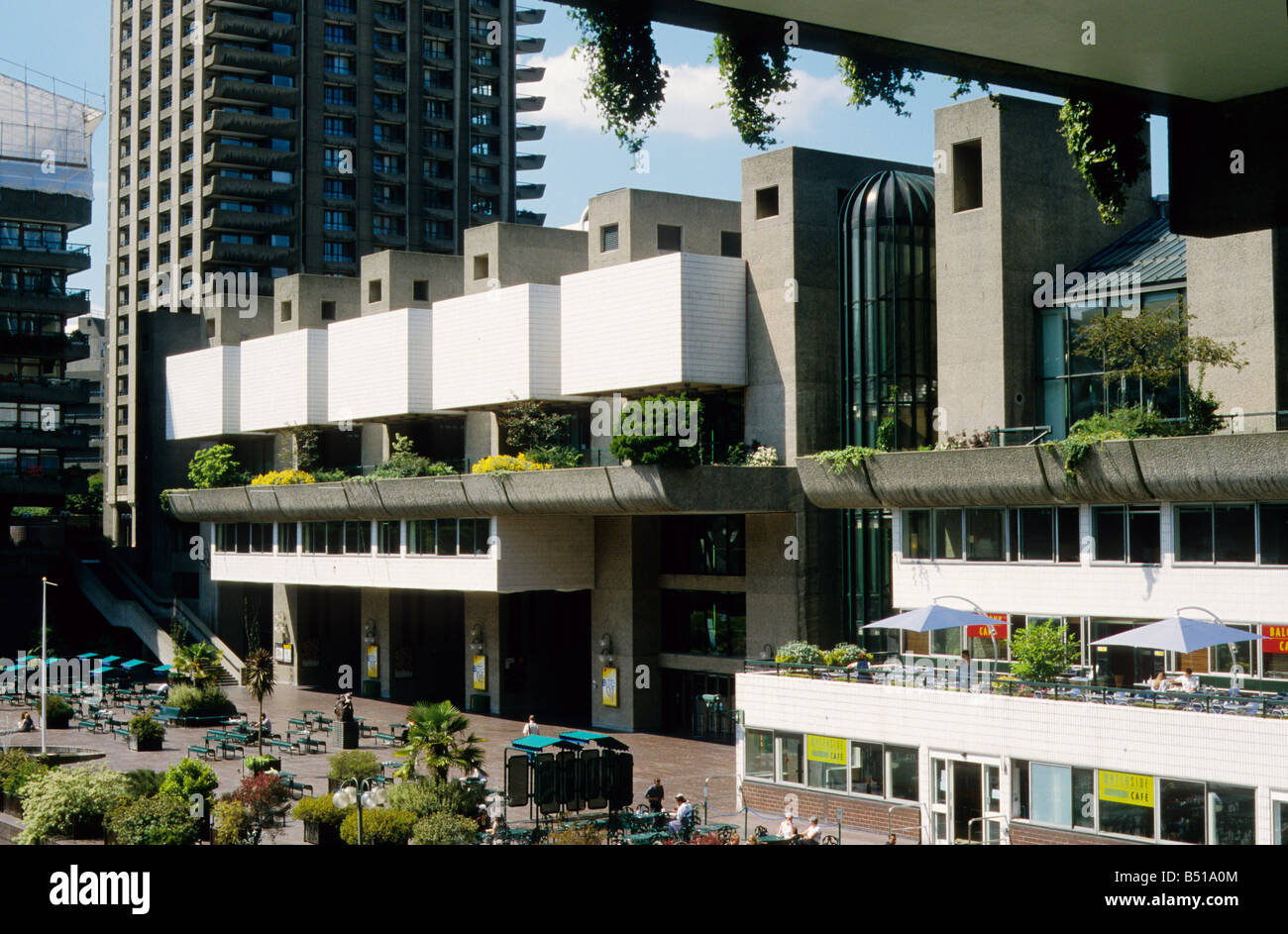 Barbican Centre, City of London, Arts Centre and Lakeside Terrace, view ...