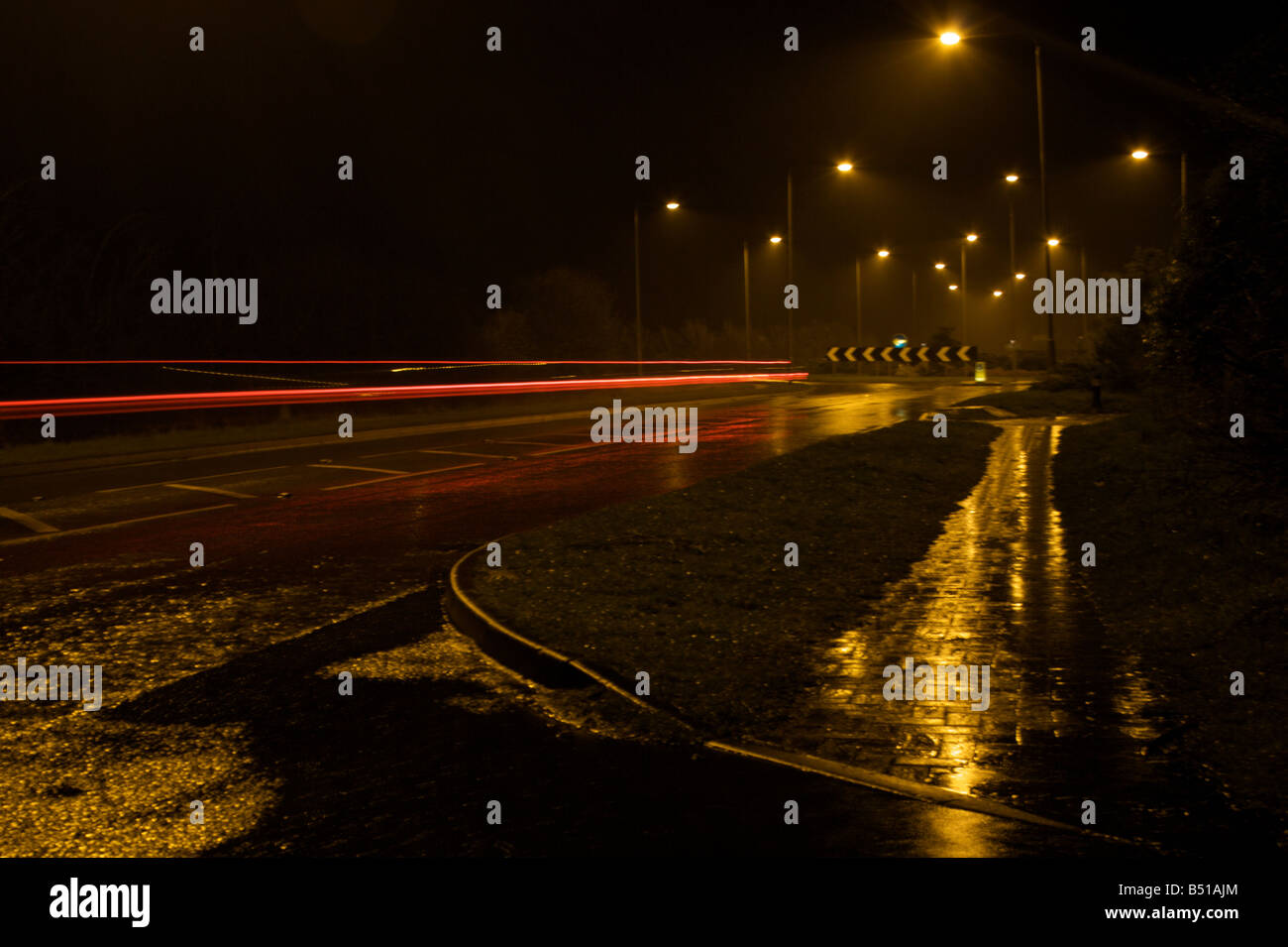 Road at Night Stock Photo - Alamy