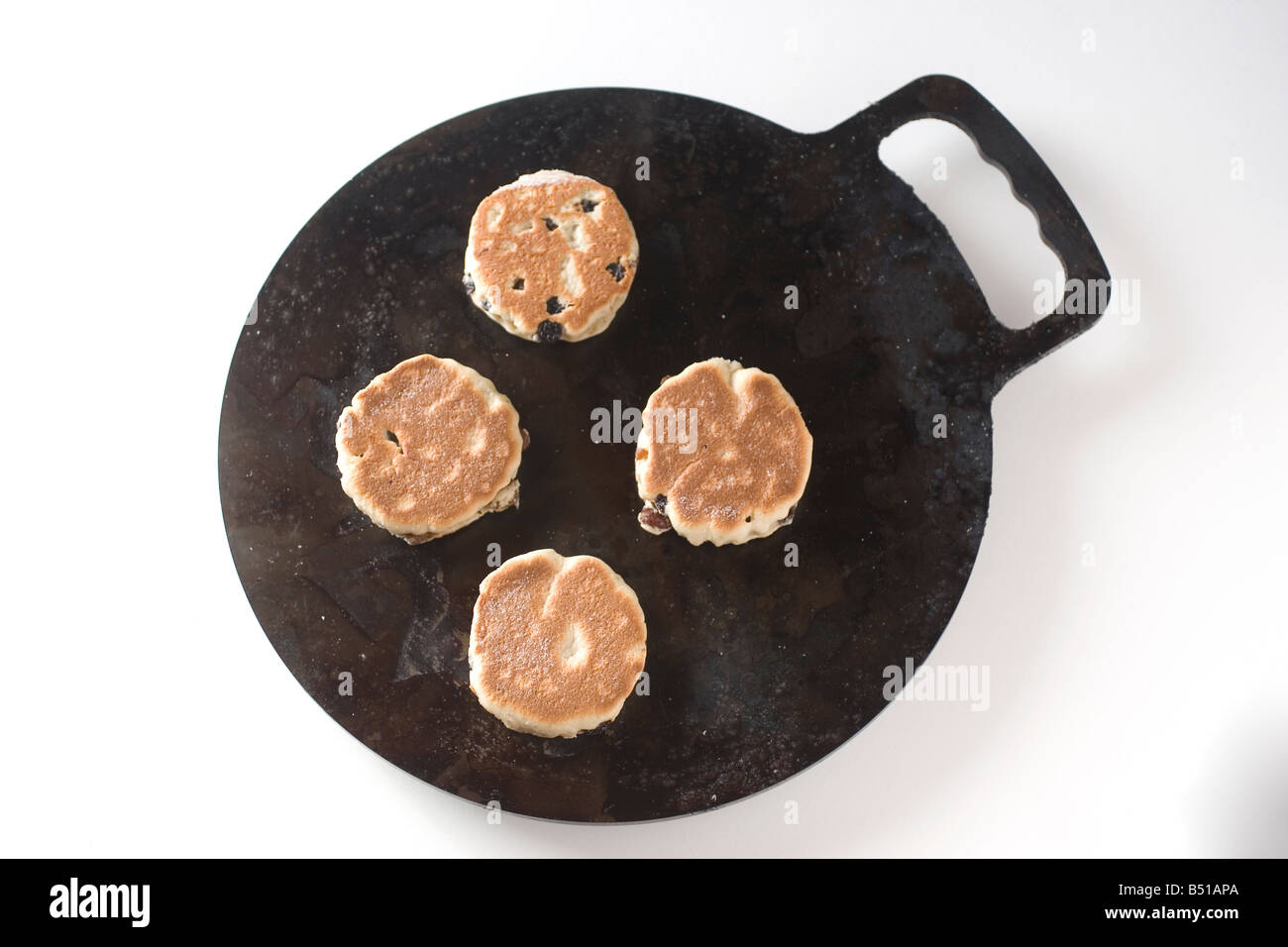Welshcakes on a traditional welsh bakestone Wales Stock Photo - Alamy
