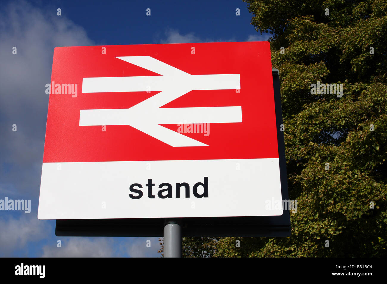 A sign at train station in the U.K Stock Photo - Alamy
