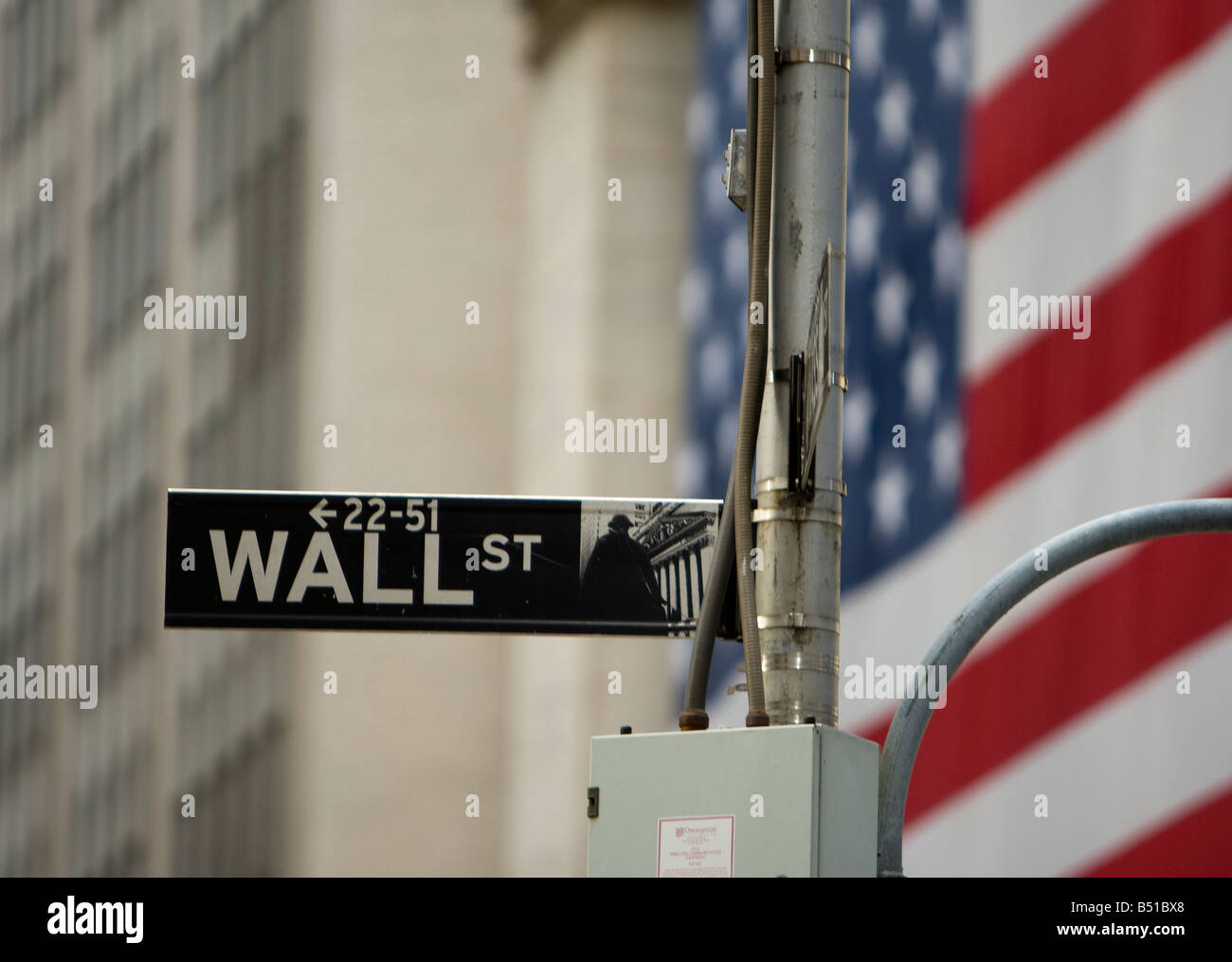 Wall Street sign in the financial district Stock Photo - Alamy