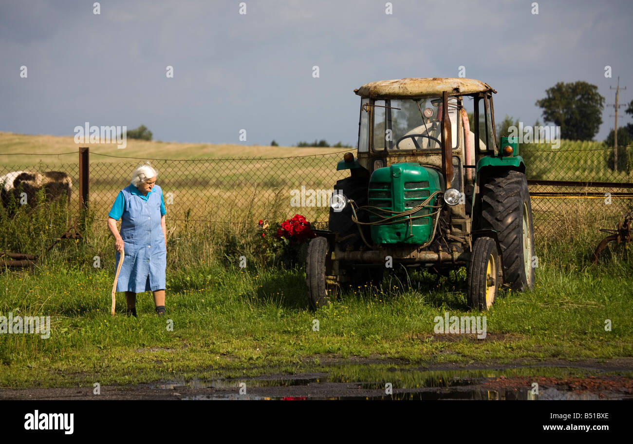 Old Woman Tractor On Farm High Resolution Stock Photography and Images ...